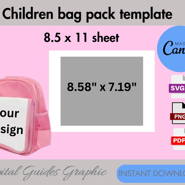Sublimation Lunch Bag Template - Etsy