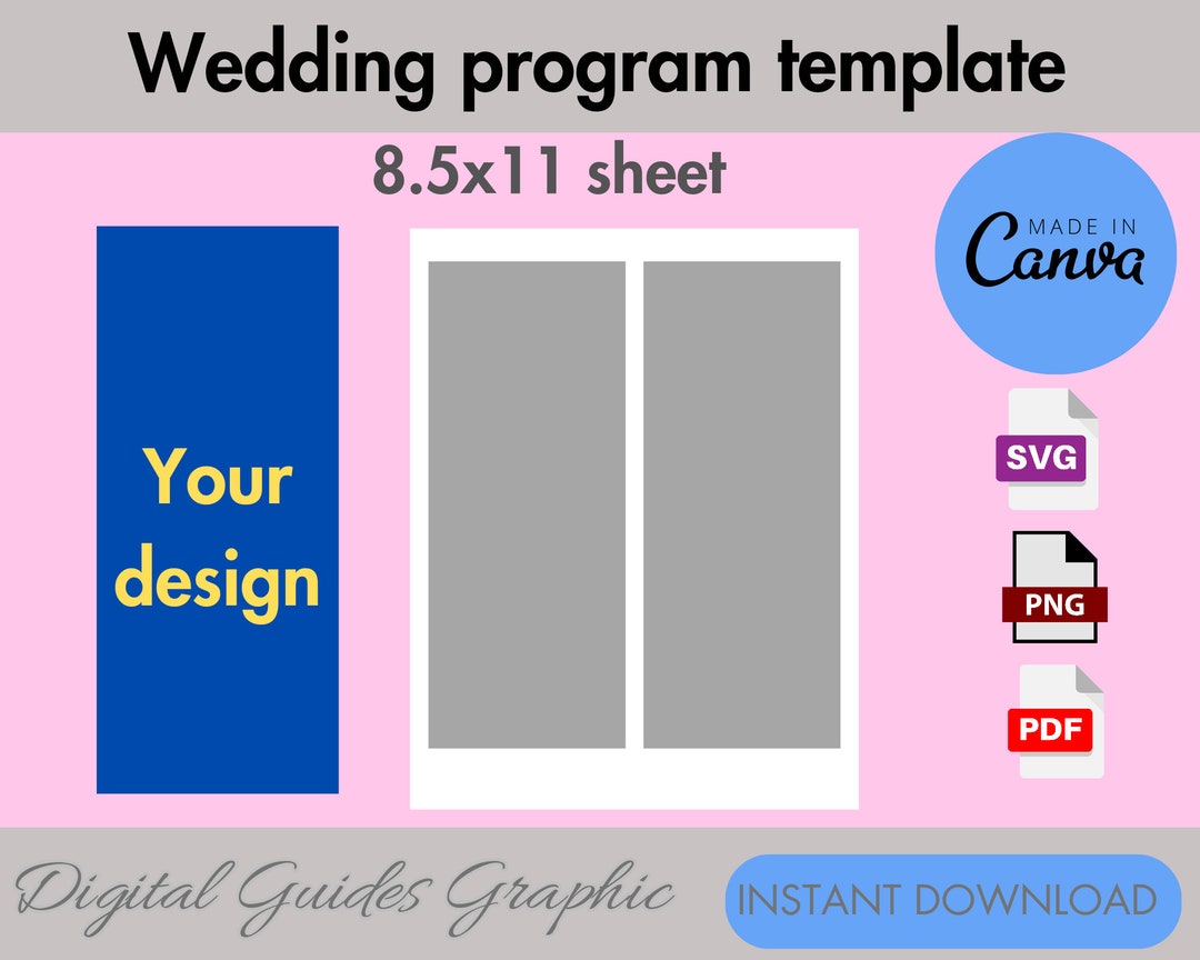 Wedding Program Template, Printable Ceremony Template, DIY Program ...