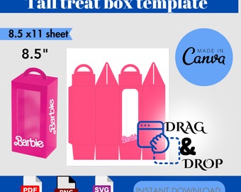 Tall Gable Box, Editable, Canva Template - Etsy