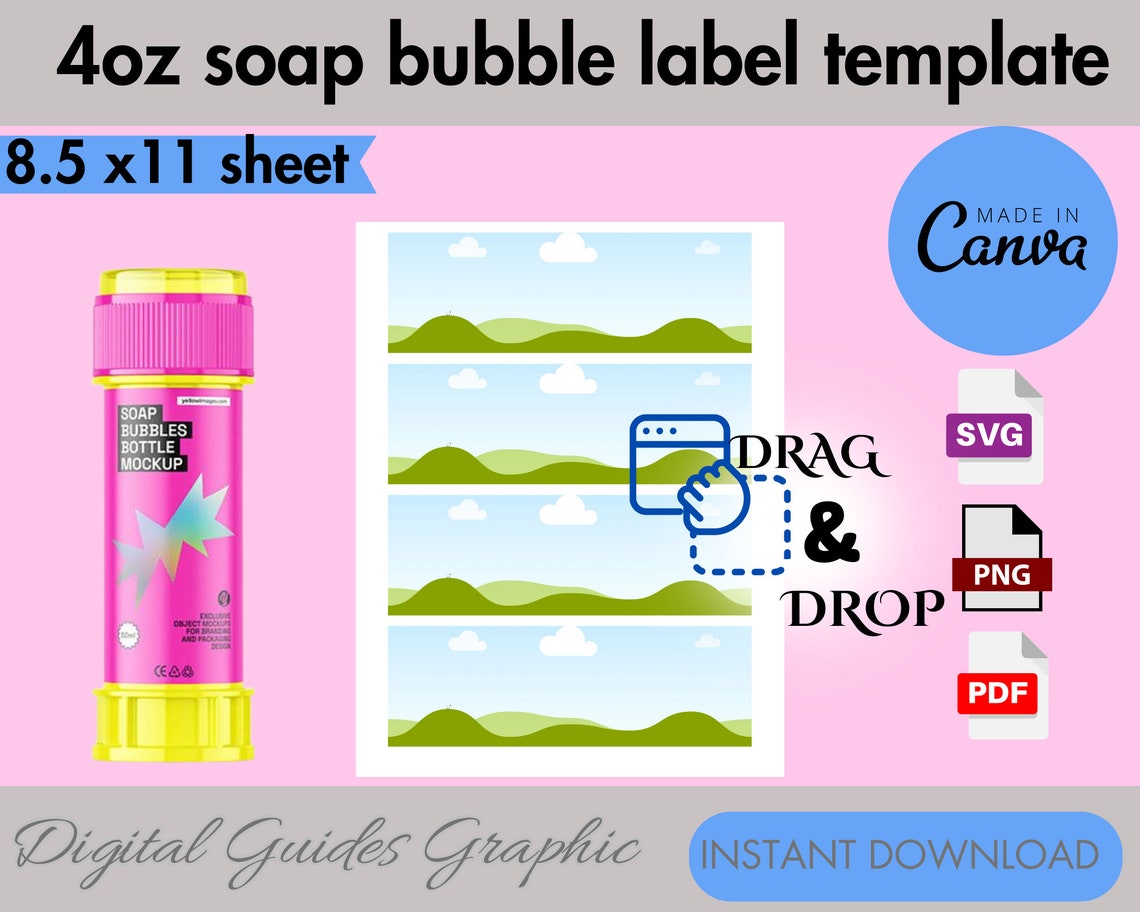 Bubble Bottle Label Template - Ablebionics