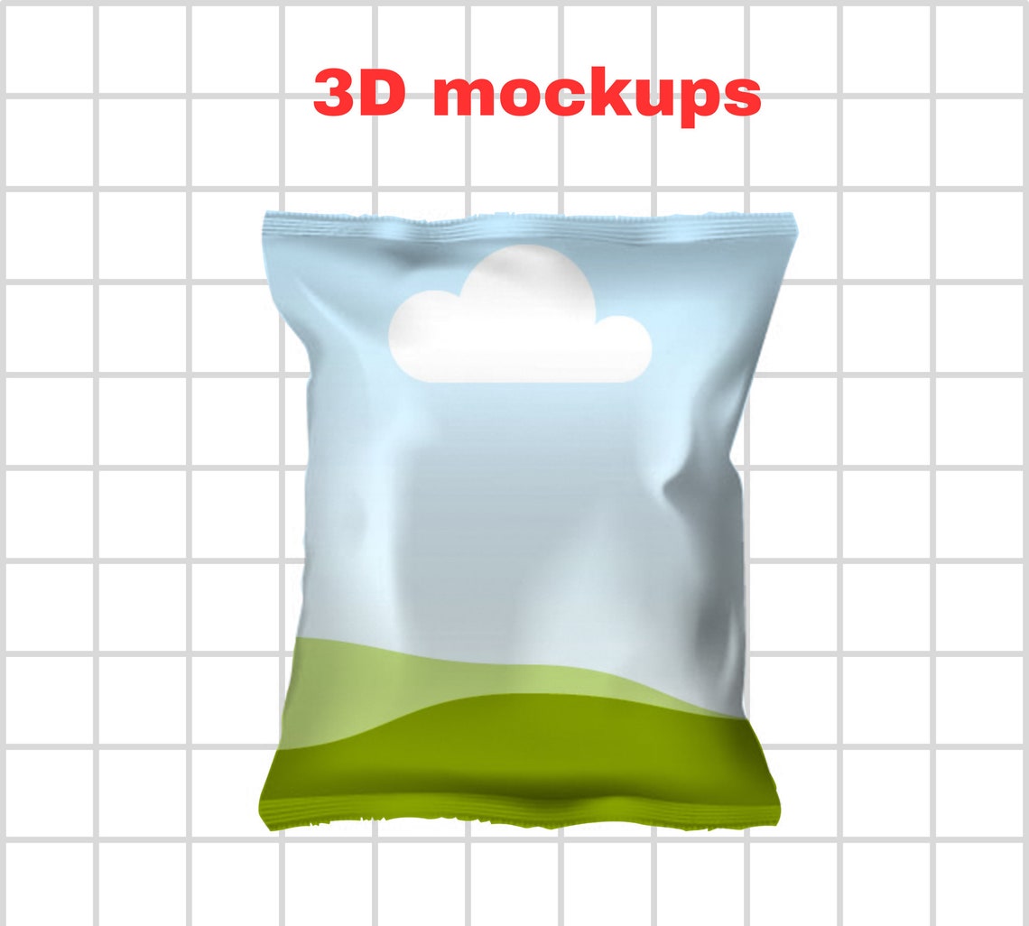 Chip Bag Template, Chip Bag Mockup, Party Favor Template, Sticker ...