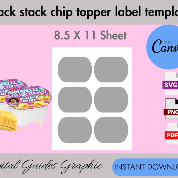 Snack Stack Label Template - Etsy