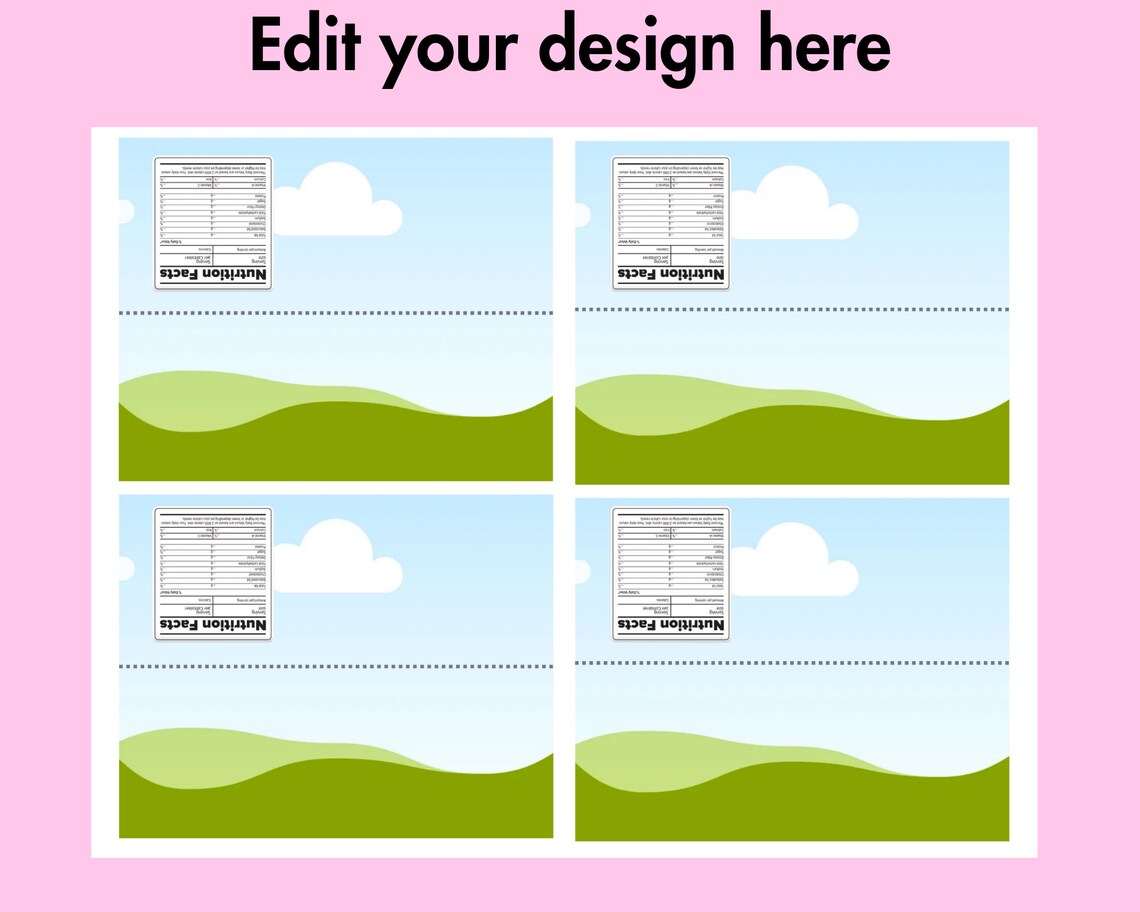 Treat Bag Topper Label Template, Treat Bag Topper Wrapper, DIY Label ...