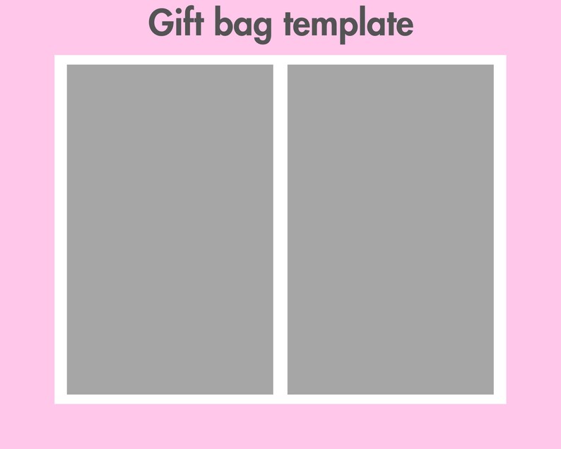 Gift Bag Template,birthday Bag Template, Party Favor Template,gift Bag ...