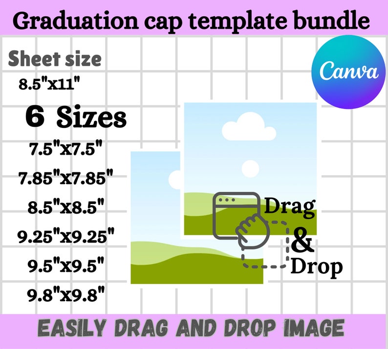 Cap Topper Template, Graduation Cap, Cap Topper, Blank Graduation Cap ...