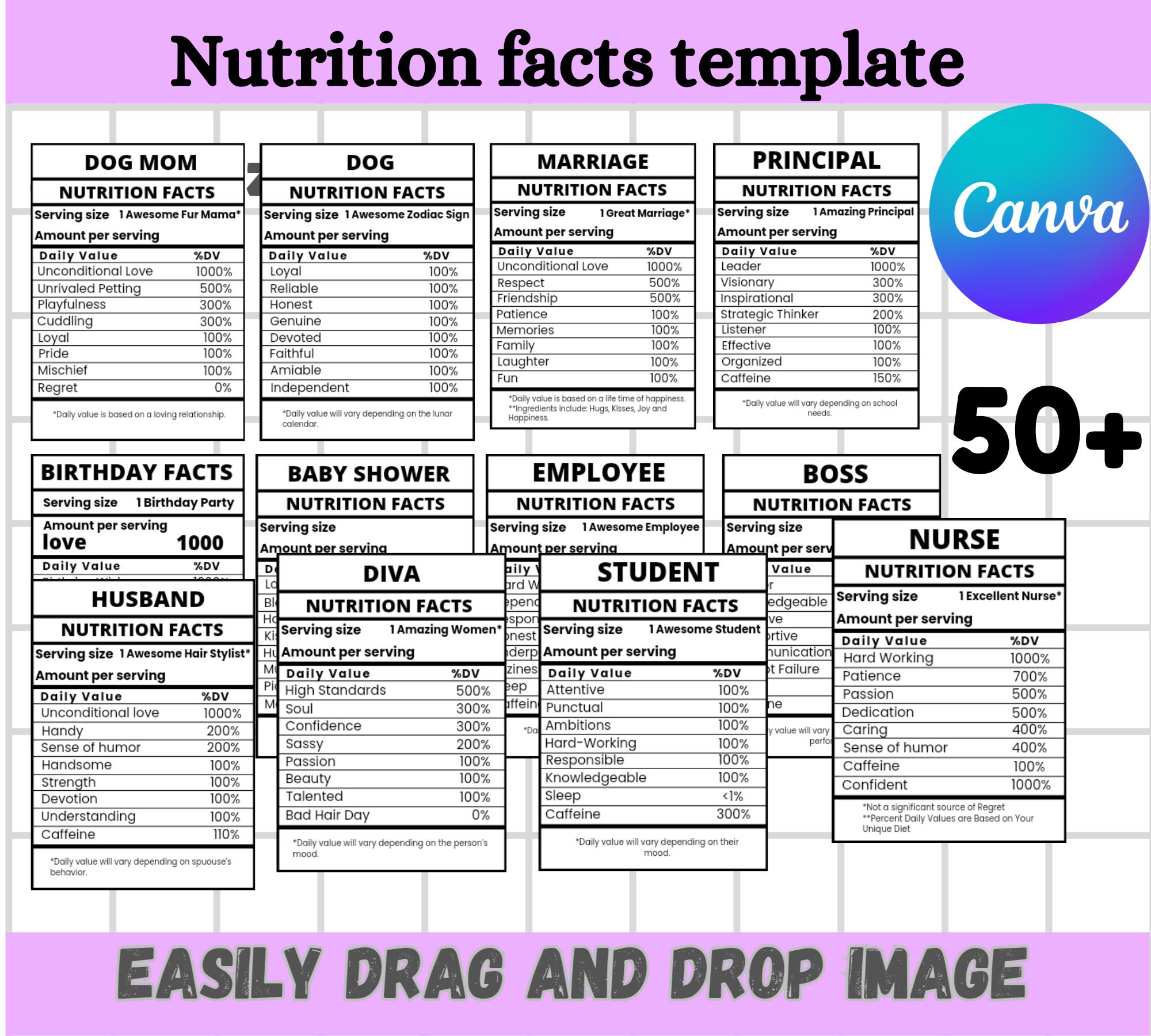 Nutrition Facts Template, Nutrition Facts Label, Nutrition Facts Svg ...