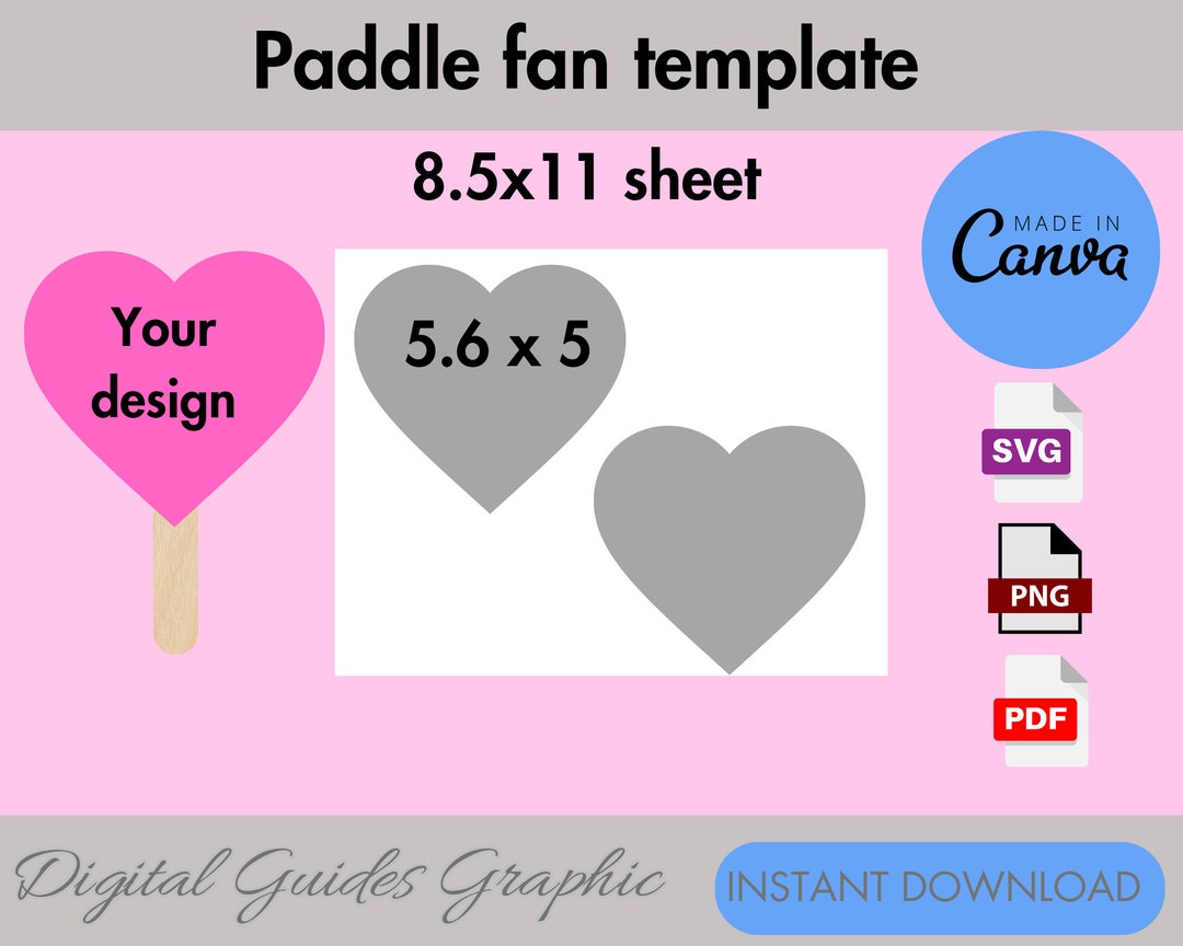 Paddle Fan Template, Wedding Fan, Church Fan, Graduation Fan Template ...