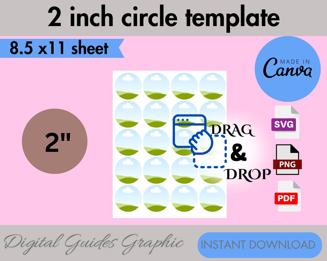 Circle Template Svg, Round Label Template, Sticker Labels, Sticker ...