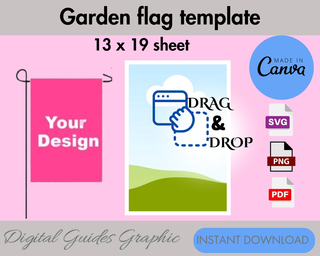 Blank Garden Flag Template: Canva Editable (digital Download) - Etsy