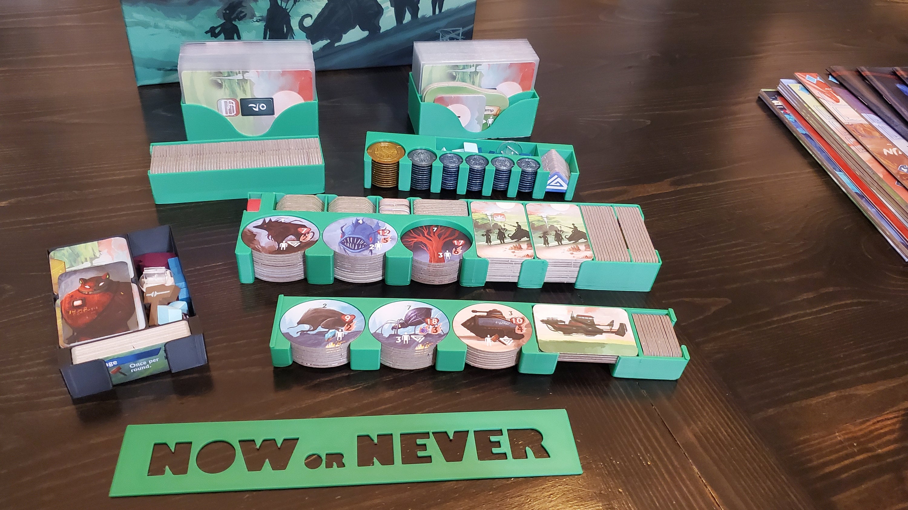 Now or Never Boardgame Organizer - Sleeved Cards - Etsy