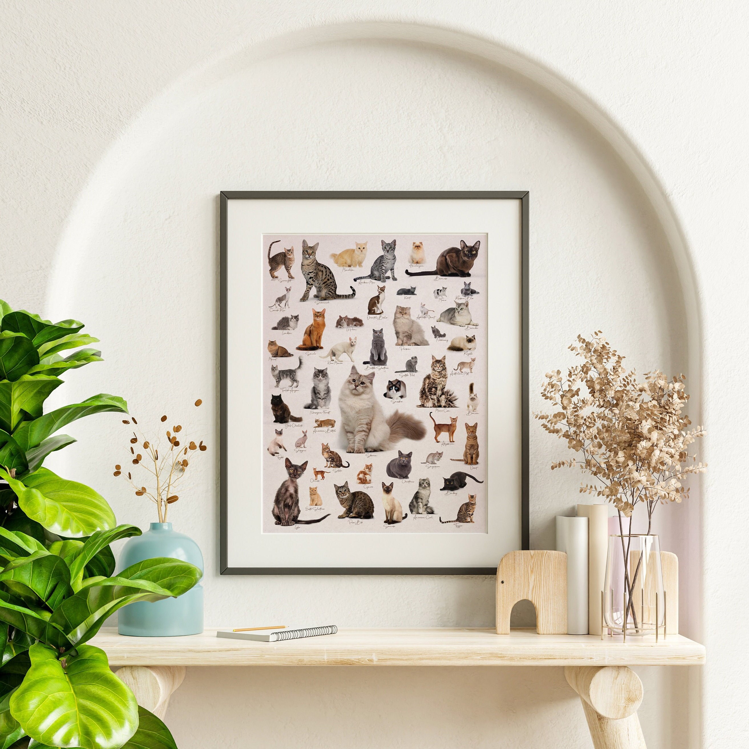 Cats of the World, Digital Printable, Cat Poster With Names, Book ...
