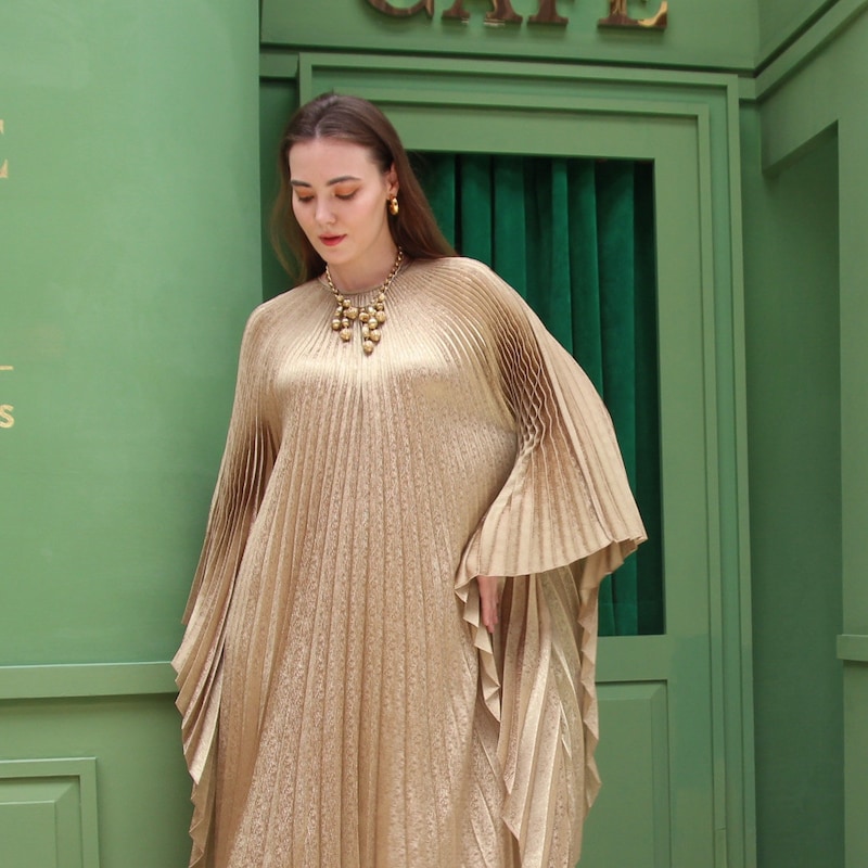 Plus Size Gold Dresses - Etsy UK