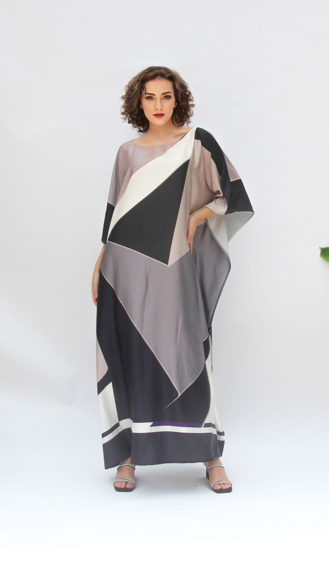 Black Kaftan Classy Cruise Dress, Summer House Dress, Blend Silk Caftan ...