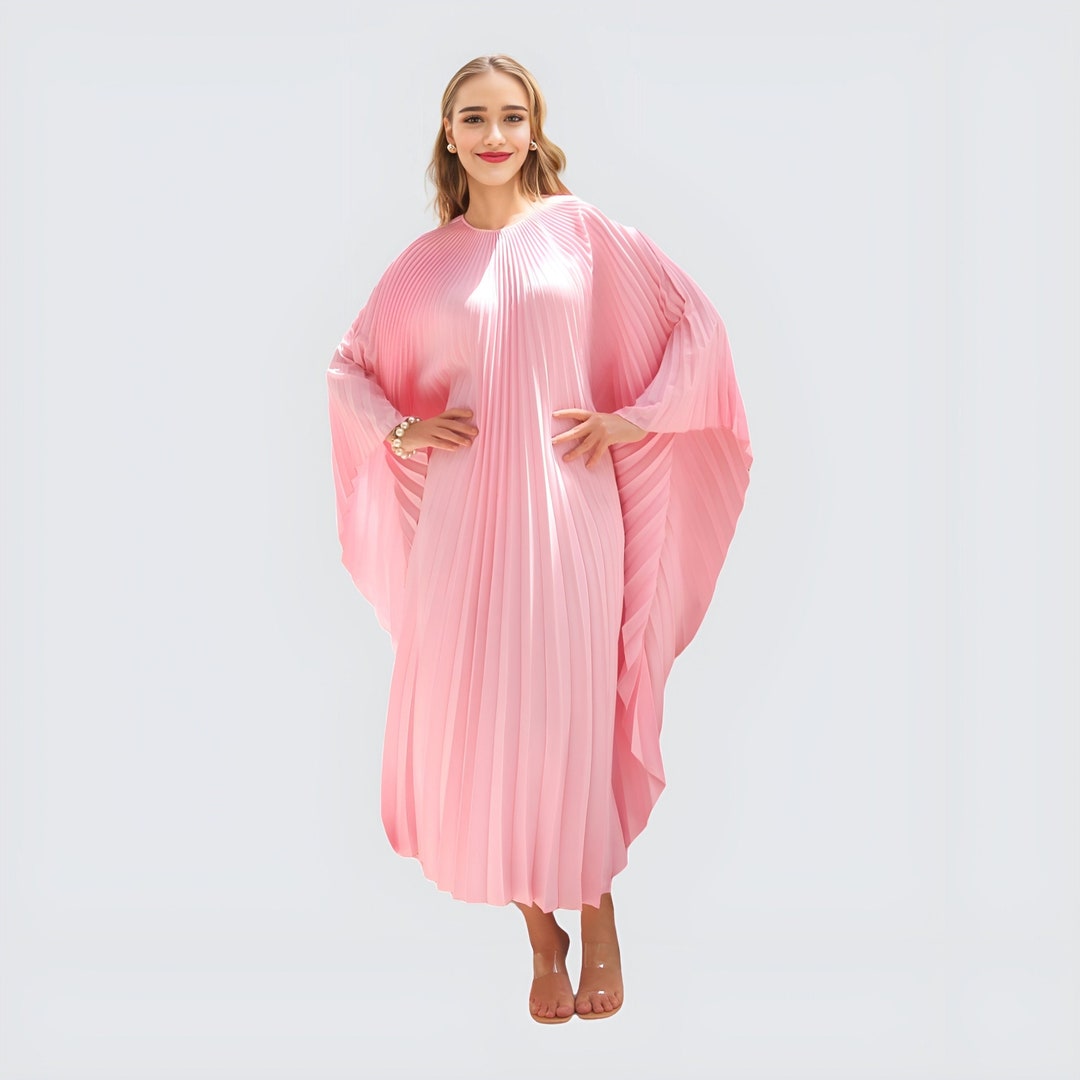 Pink Kaftan Dressing Gown Christmas Gift for Her, Fancy Caftan Pink for ...