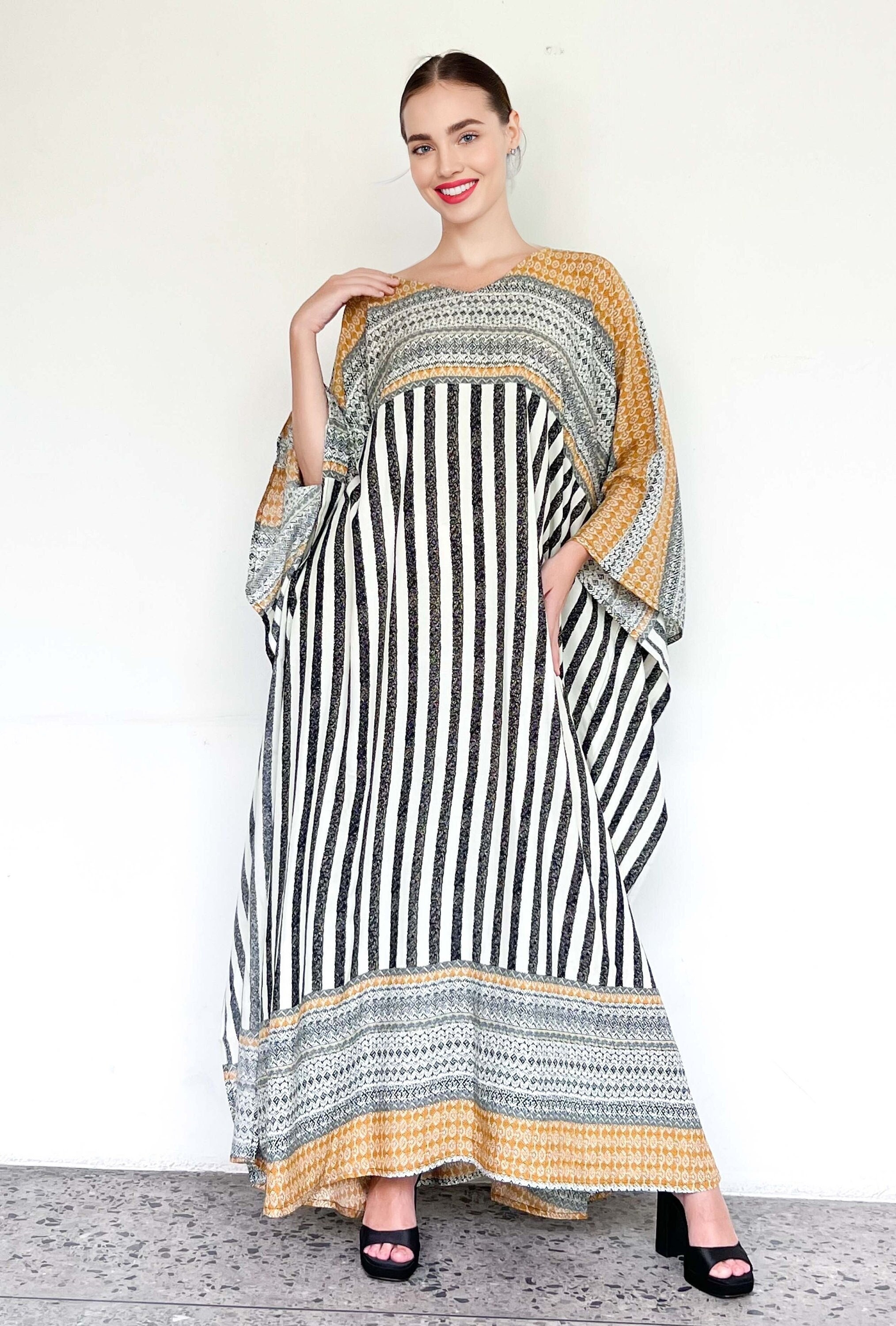 Cotton Kaftan Abaya Dubai Trip Cruise Kaftan Resort Wear Cotton Caftan ...