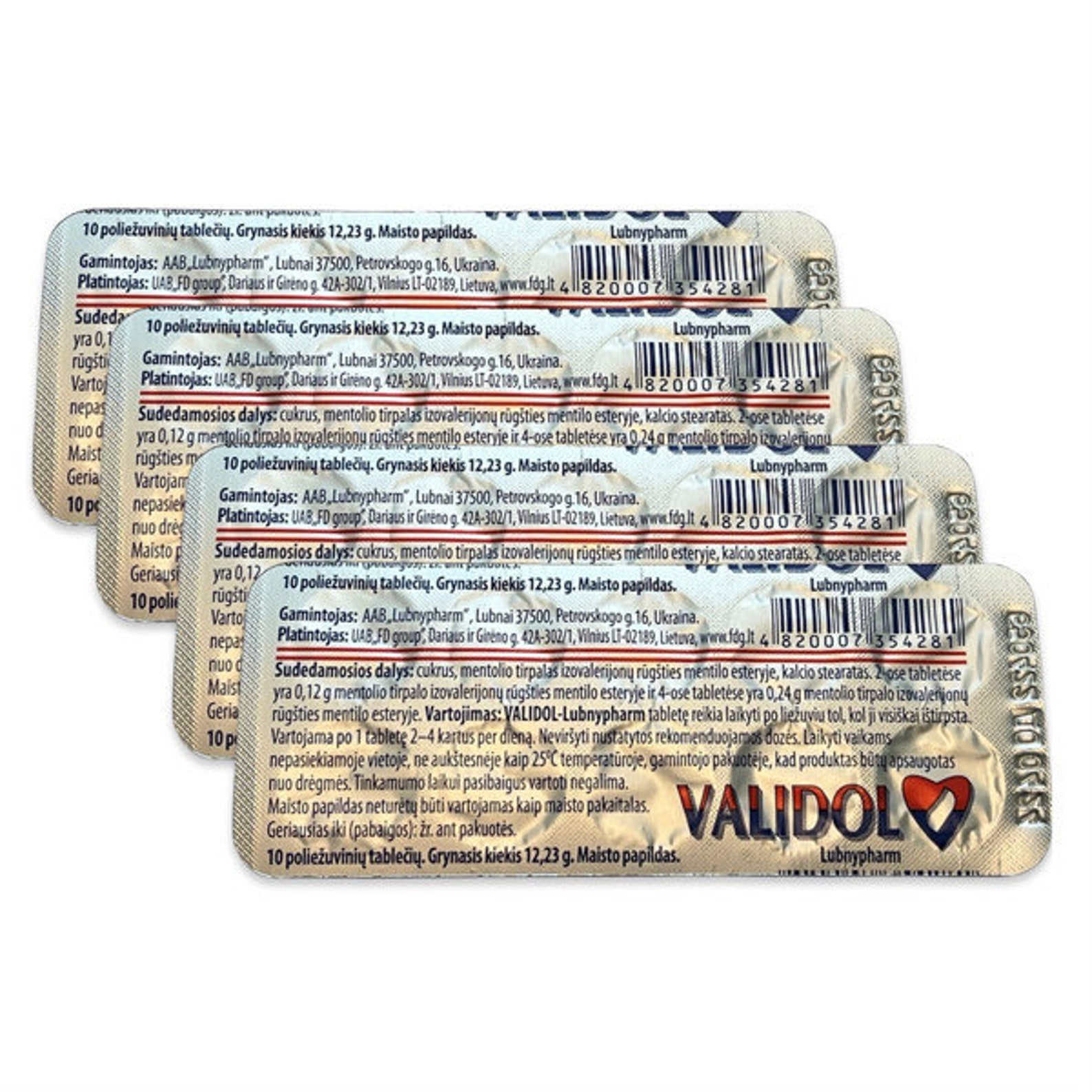 Validol 60 Mg Sublingual Tablets 5 X 10 Supplement Menthol - Etsy