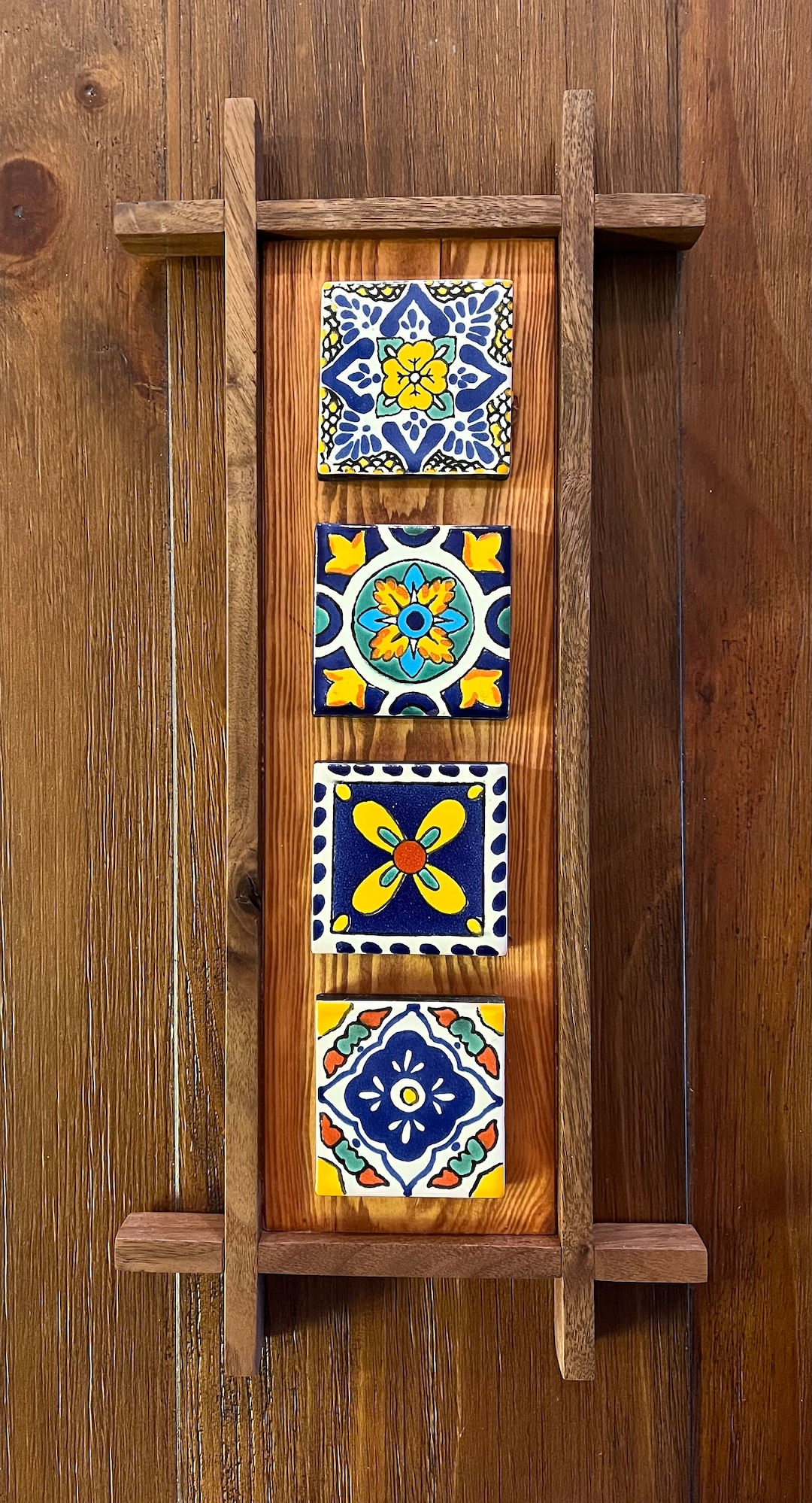 Wall Hanging Tile / Wood Frame - Etsy