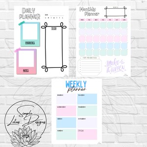 Cute Planner Bundle | PNG Download | Printable - Etsy