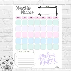 Cute Planner Bundle | PNG Download | Printable - Etsy