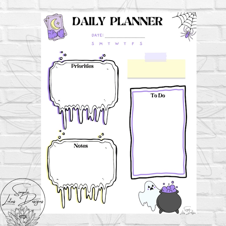 Witchy Daily Planner | PNG Download - Etsy