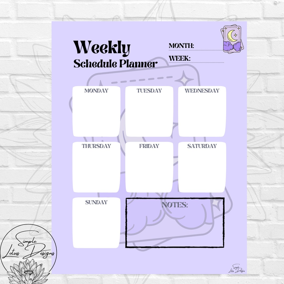 Witchy Weekly Planner PNG Download Printable - Etsy
