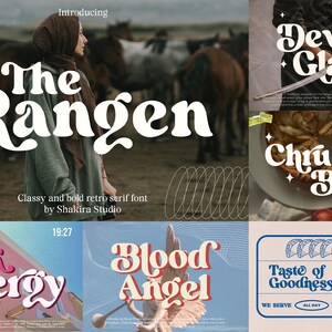 Modern Retro Font Bundle Best Collection Vol.2 - Font Bundle, Cricut ...