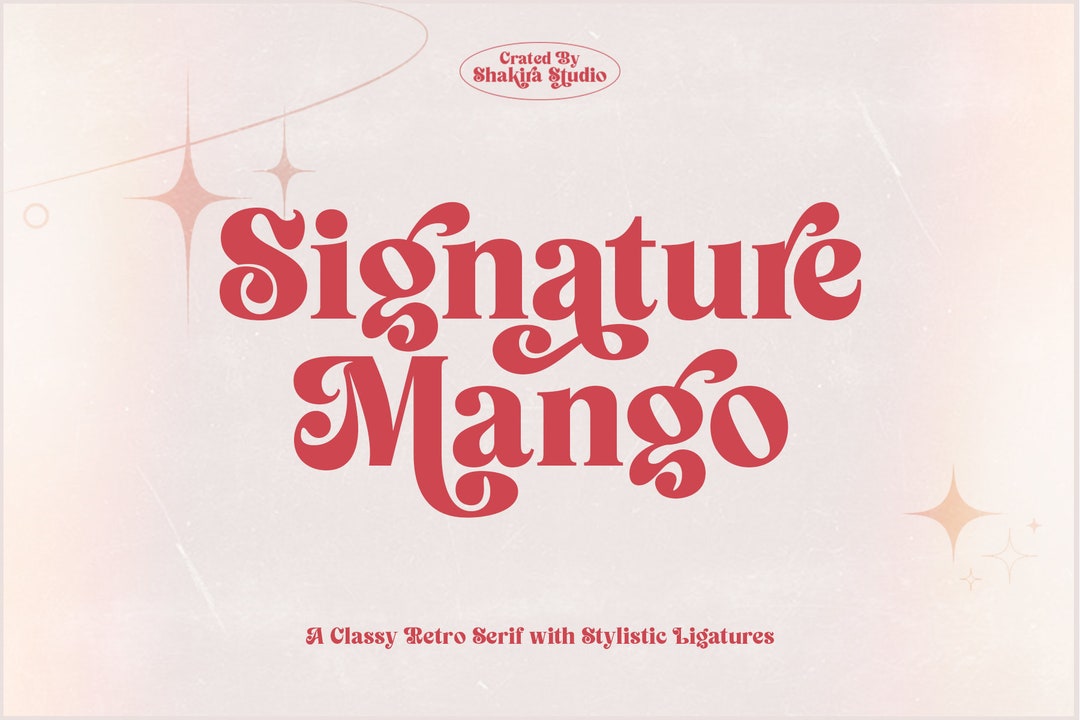 Signature Mango - Modern Font, Retro Barbie Font, Cricut Font, Canva ...