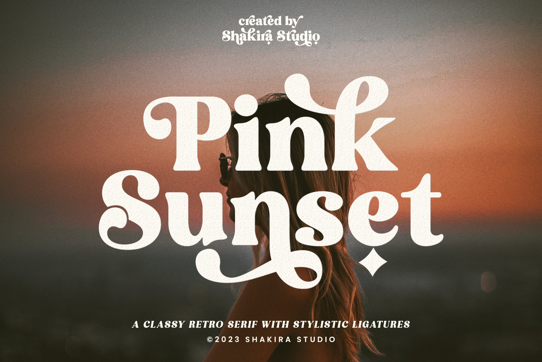 Pink Sunset - Retro Serif Font, Elegant Font, Canva Font, Modern Font ...