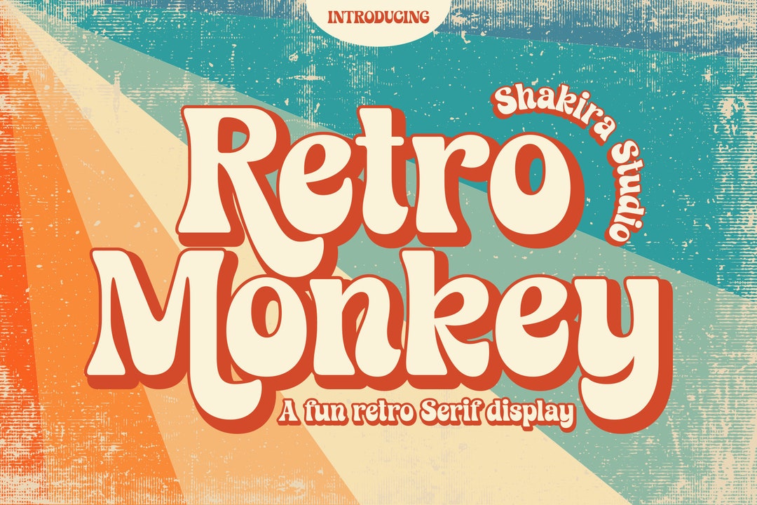 Retro Monkey Retro Serif Font, Elegant Font, Canva Font, Modern Font ...