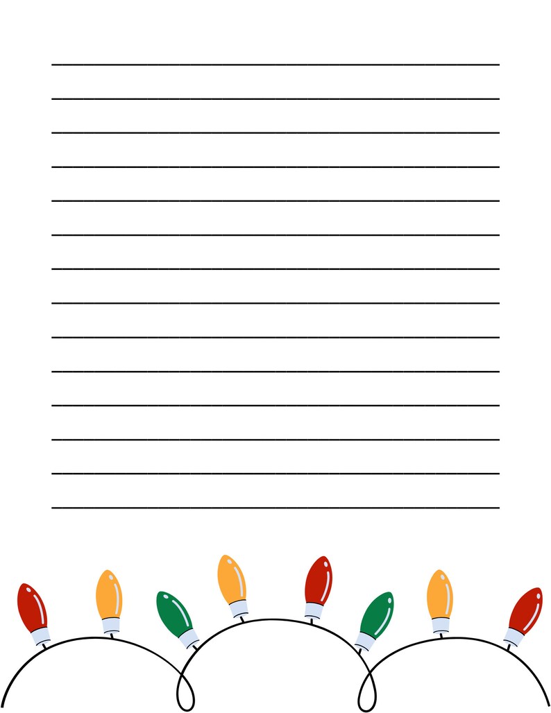 Holiday Lights Letterhead - Etsy
