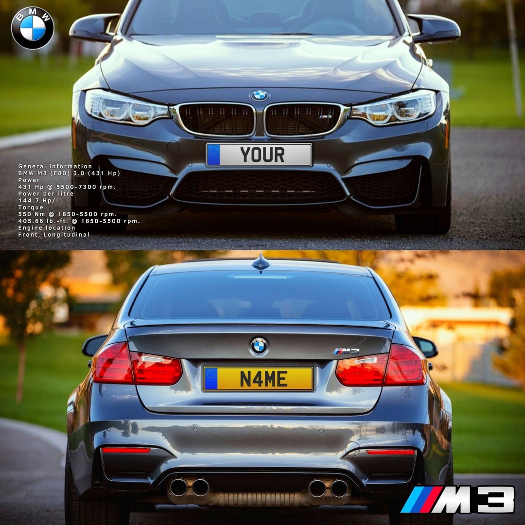BMW M3 E40 With Custom Name Number Plates - Etsy