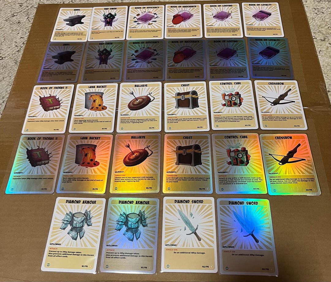 Hermitcraft TCG Season 2 Alter-ego (singles) Rare and Holographic Rare ...