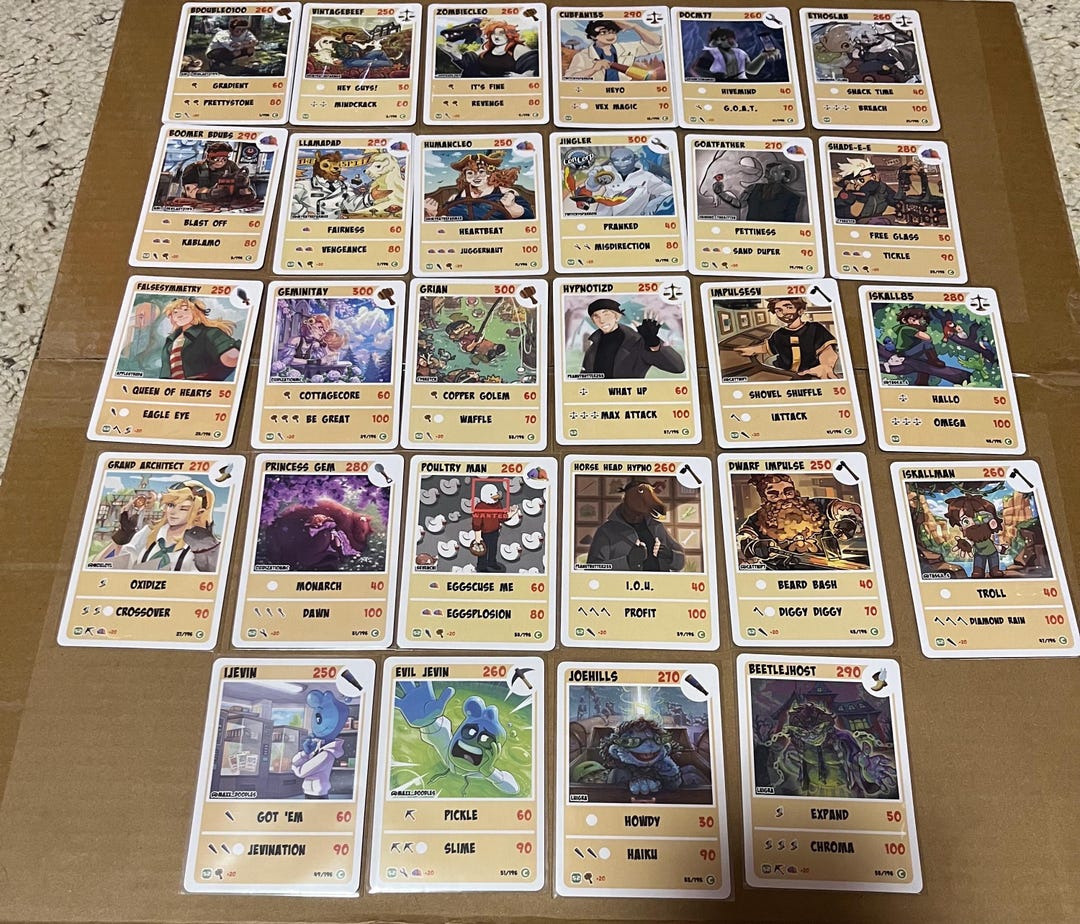 Hermitcraft TCG Season 2 Alter-ego Cards (singles) Hermit Common Cards ...