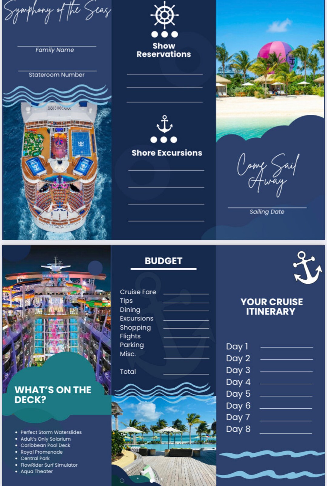 Symphony of the Seas Cruise Planner Template - Etsy