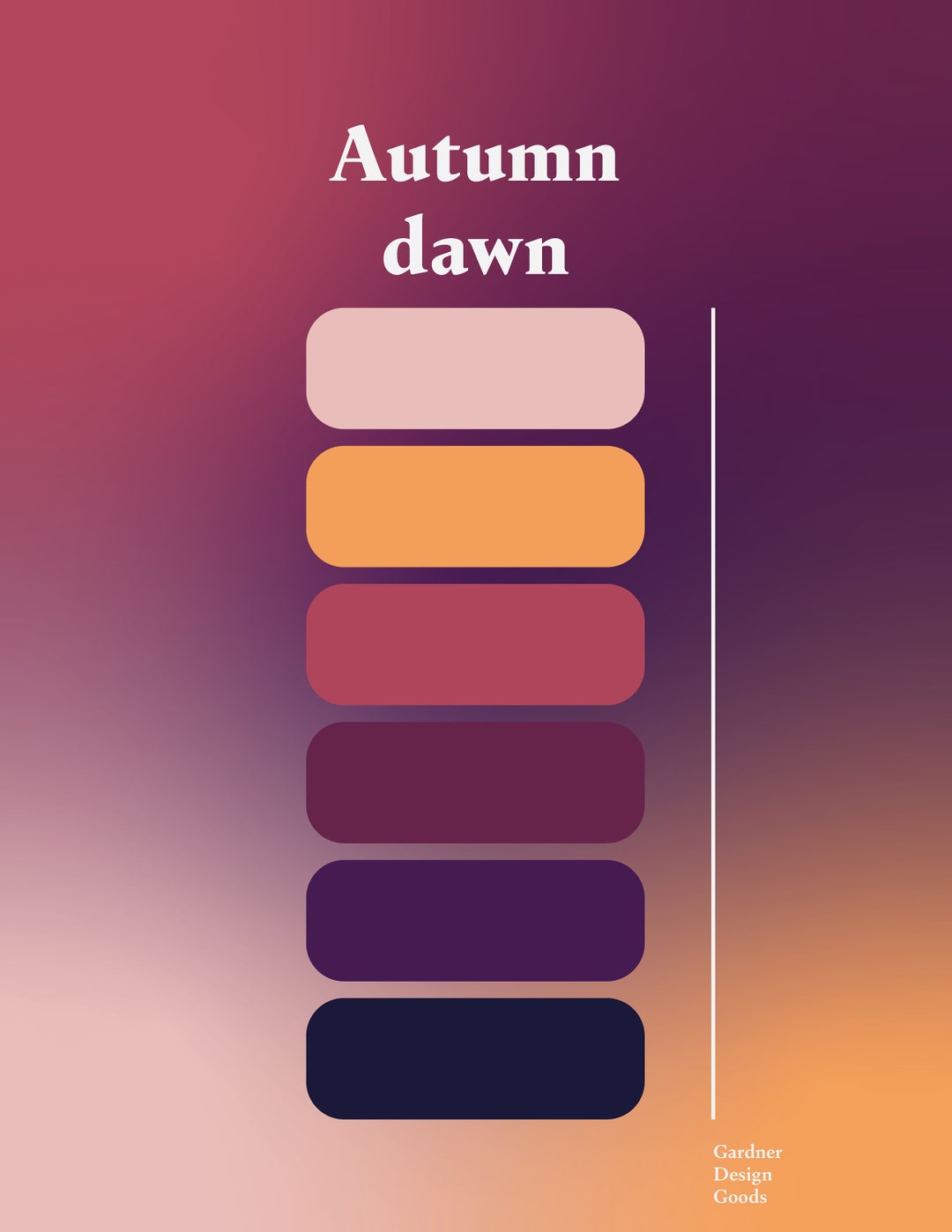 Autumn Dawn Custom Color Palette - Etsy