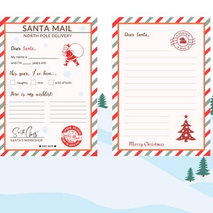 Editable Christmas Wish List Printable Letter to Santa Christmas ...