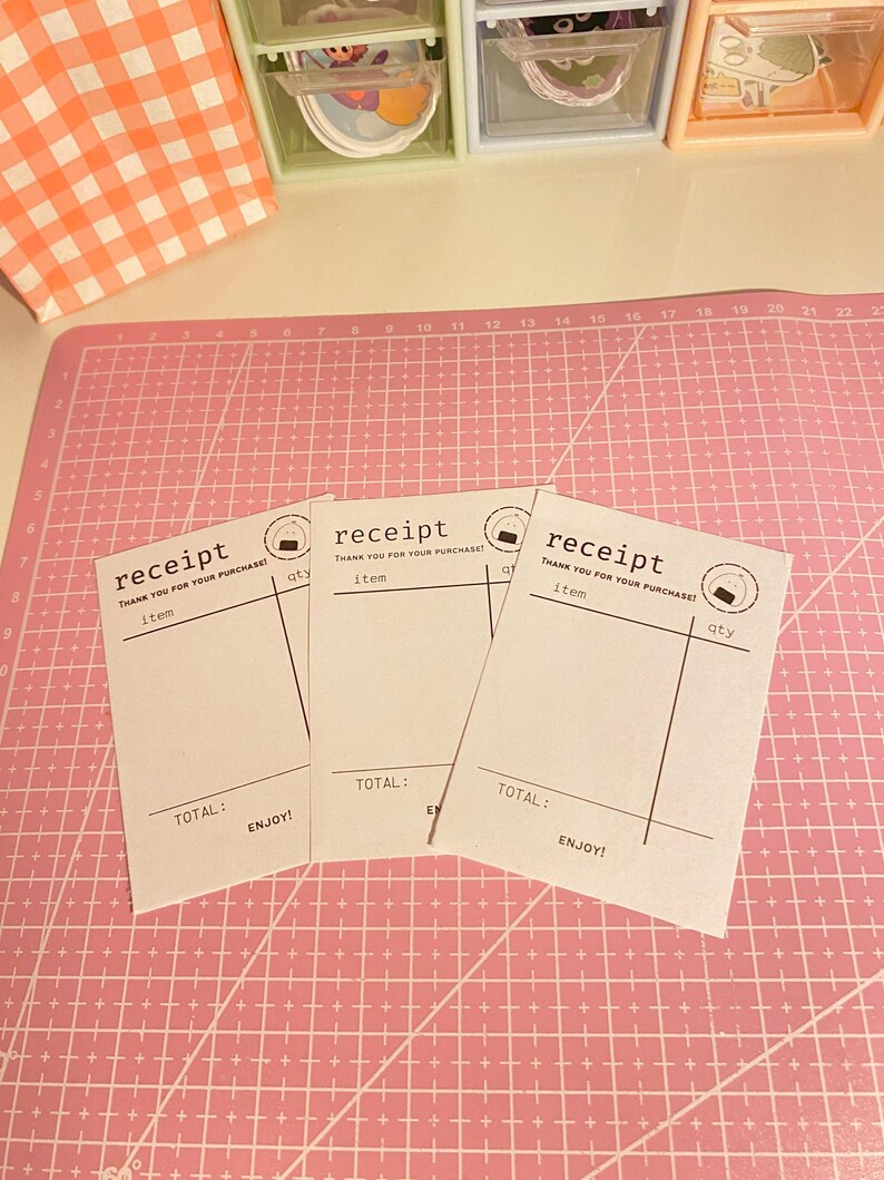 Cute Receipt Template Editable Order Receipt Form Cute Printable Canva ...