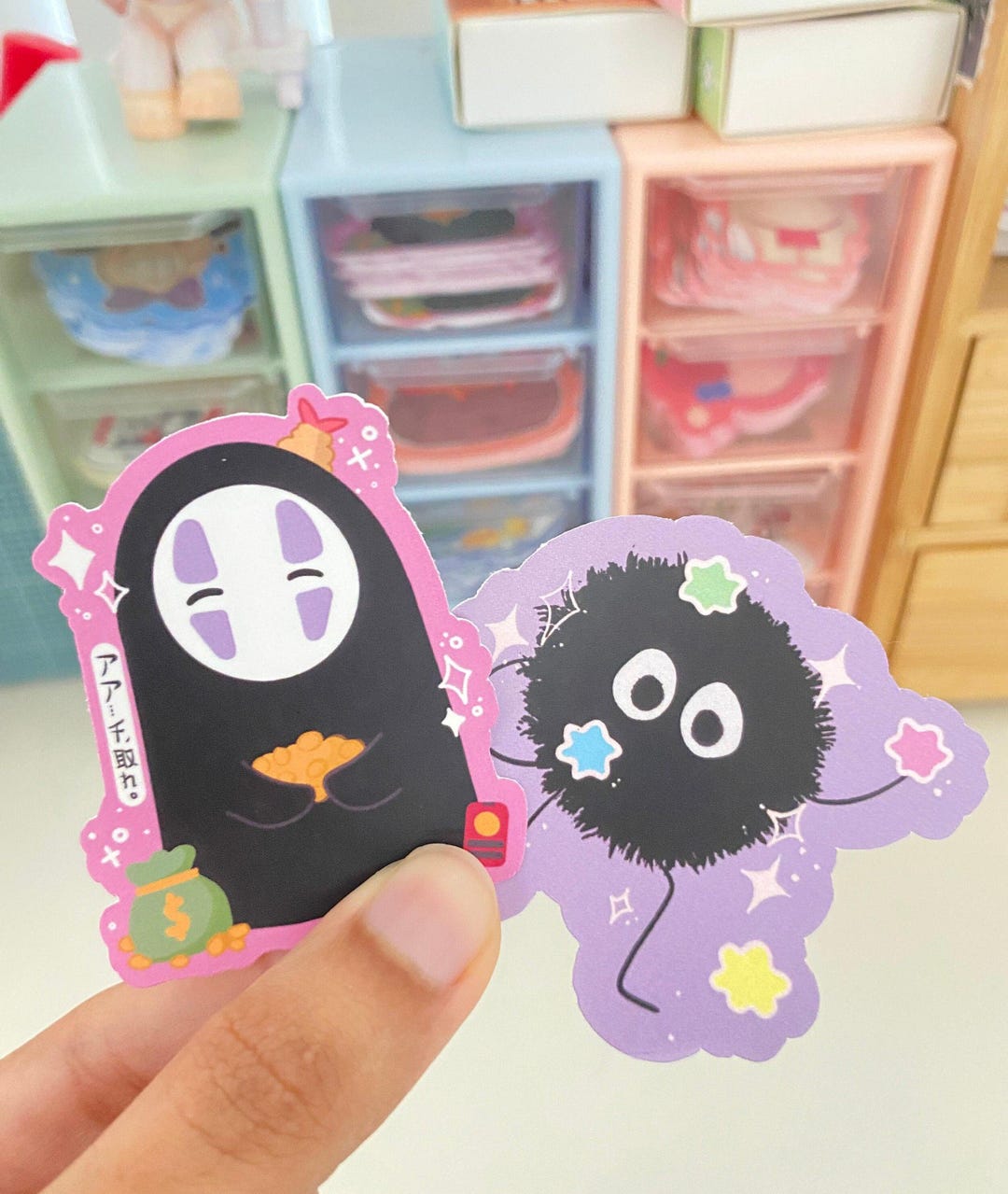 Cute Soot Sprite Sticker No Face Sticker for Laptop, Cute Anime Sticker ...