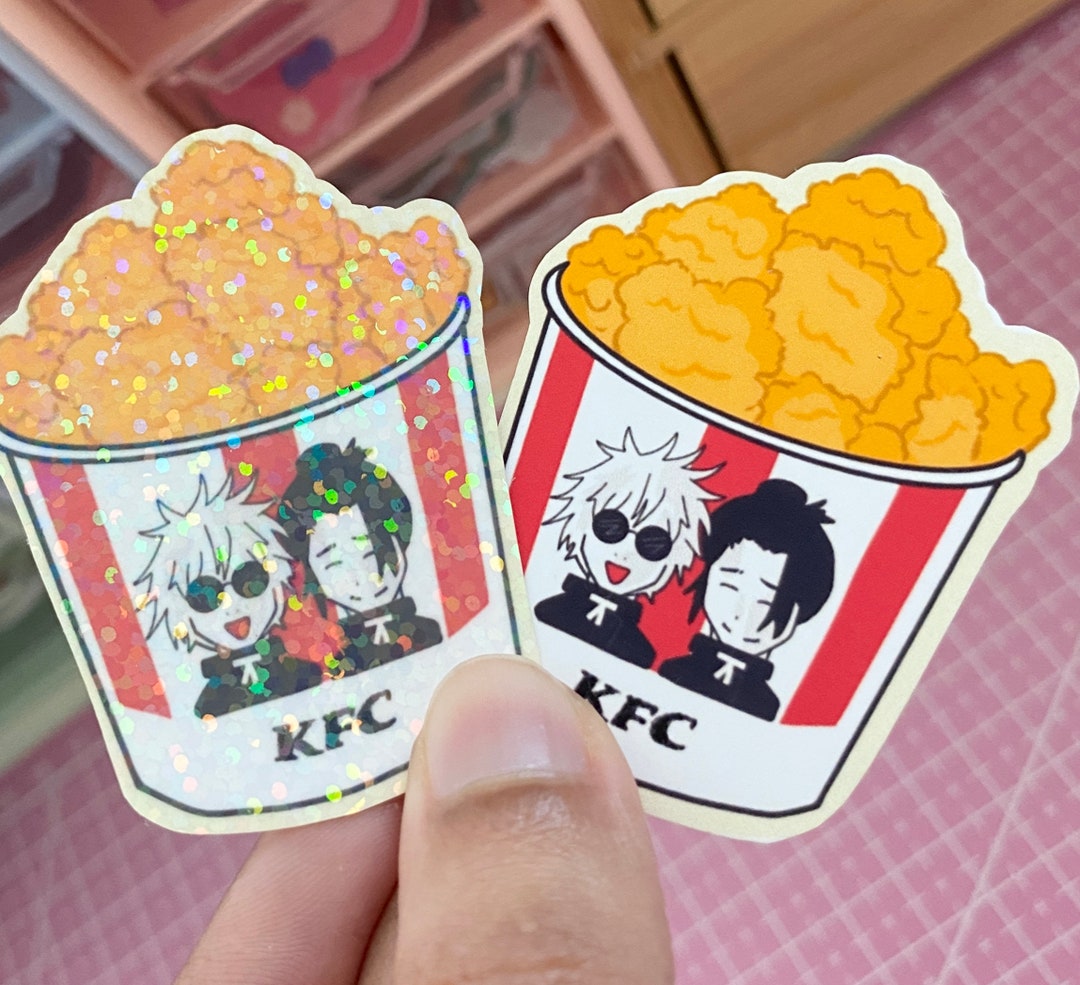 Gojo Sticker | Cute Satoru Gojo Anime Sticker | JJK Fried Chicken ...