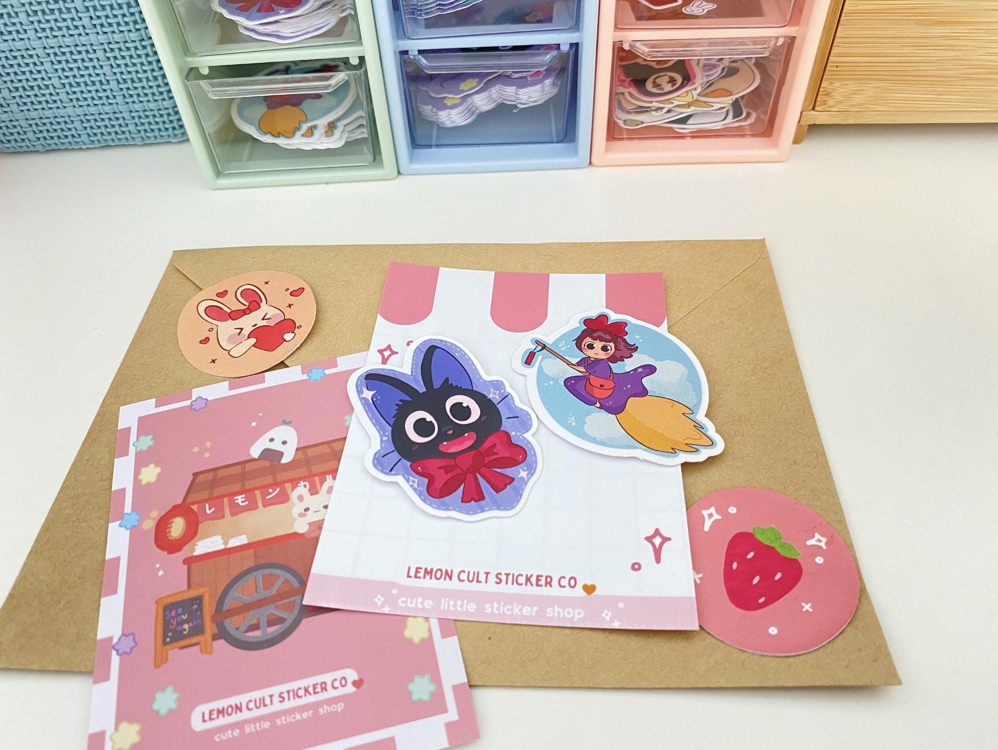 Kiki's Delivery Service Sticker | Jiji Cat, Kawaii Anime Decal - Etsy