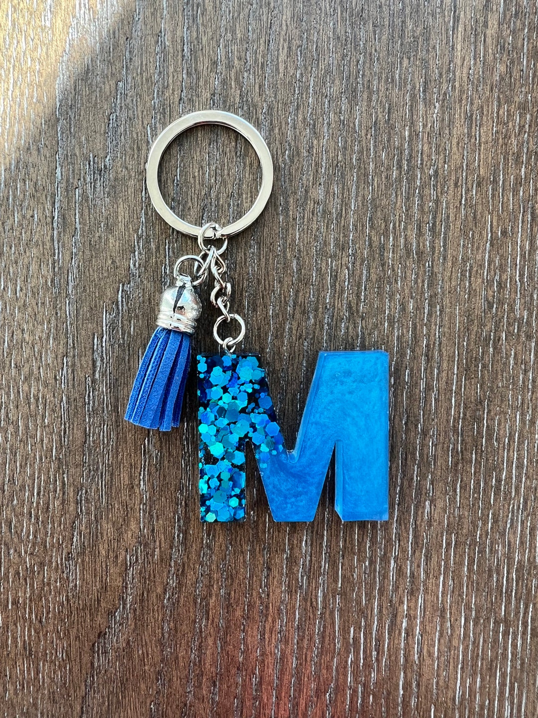 Letter M Keychain-can Add Personalized Name - Etsy