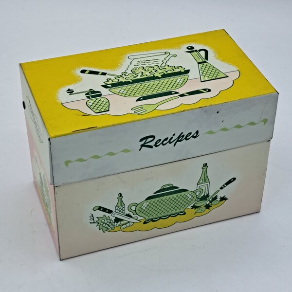 Vintage Recipe Box - Etsy