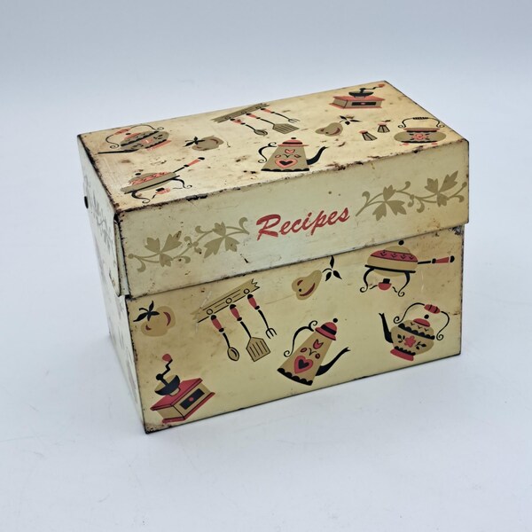 Metal Recipe Box - Etsy