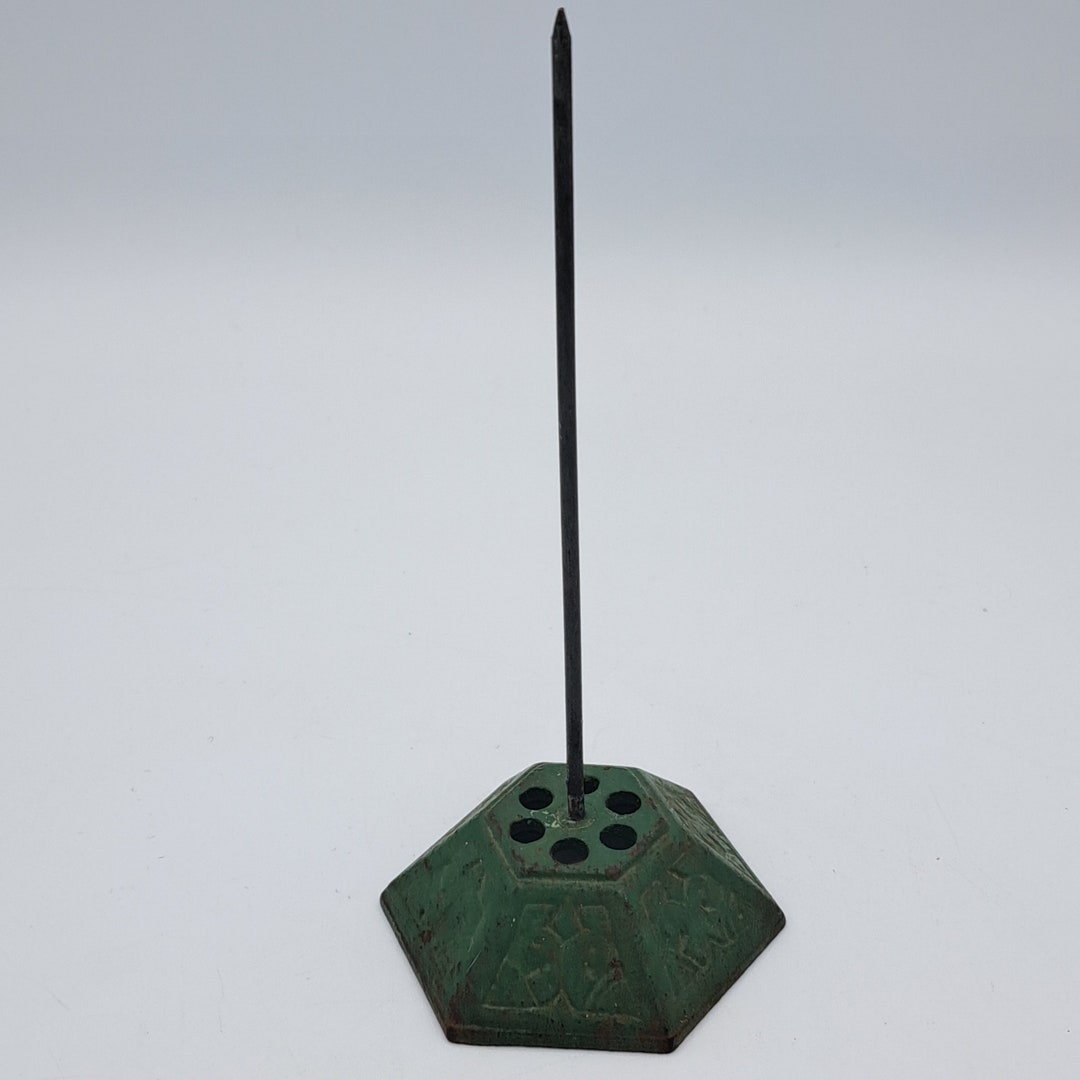 Vintage Green Black Message Stand Receipt Spike Stake Green Vintage ...