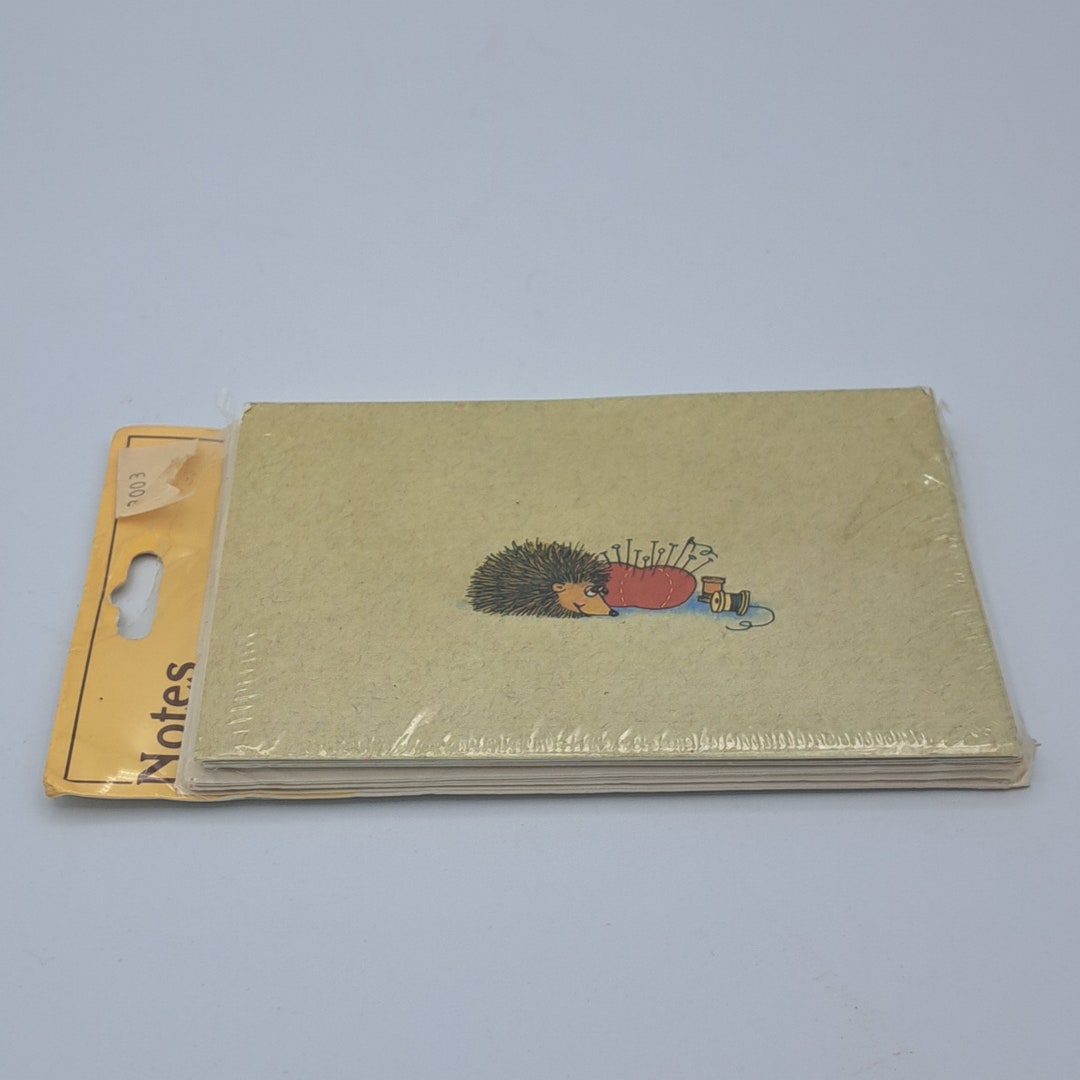 Porcupines 8 Blank Vintage Note Cards From 1980s - Etsy