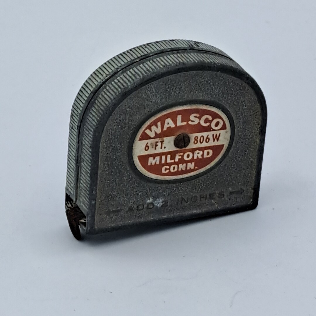 Vintage Walsco Tape Measure Metal 806W 6 Ft Made in USA Metal Tape ...