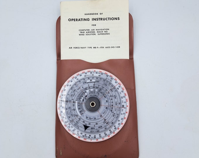 Vintage MB-9 Computer for Air Navigation, True Airspeed, Mach No. Wind ...