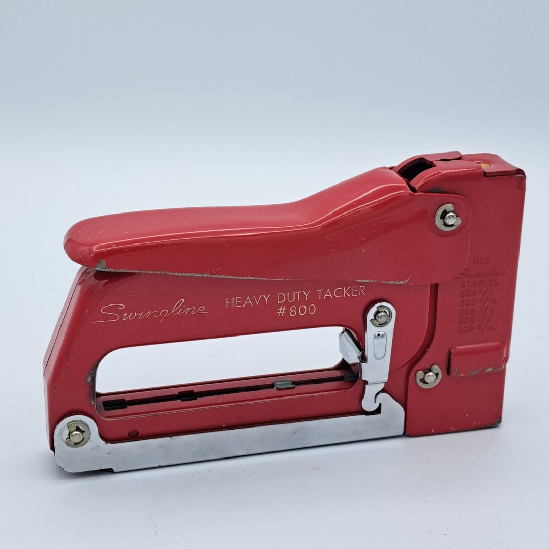 Red Swingline 800 Heavy Duty Tacker - Vintage Old Staple Gun - Etsy