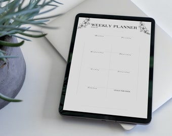 Aesthetic Digital Weekly Planner - Etsy