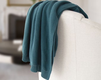 Teal Throw - Etsy